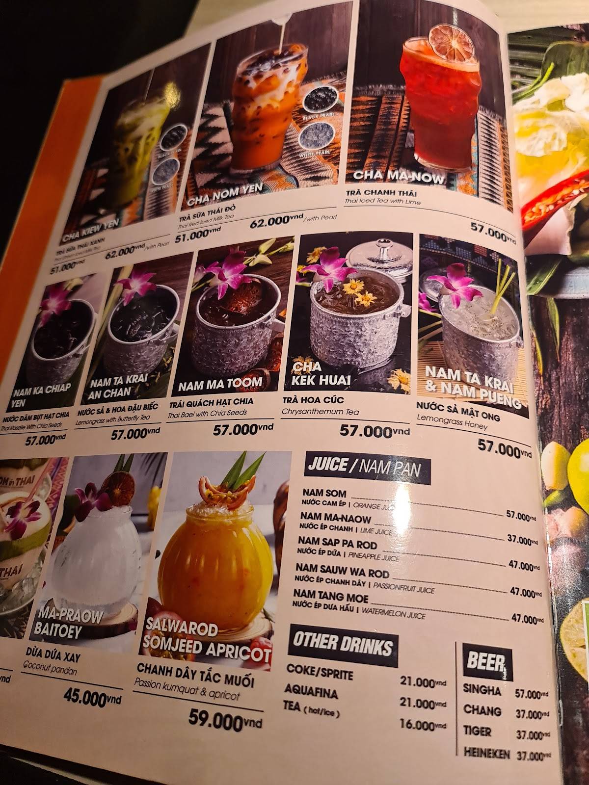Menu at Som Tum Thai - Vincom Metropolis restaurant, Hanoi