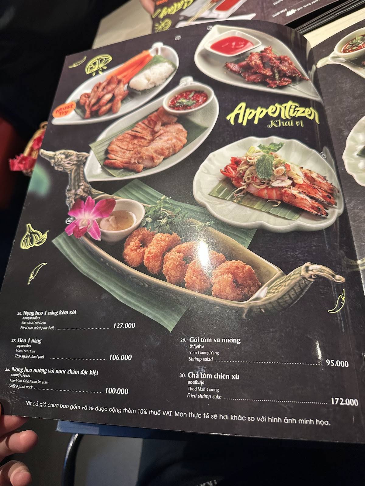 Menu at Som Tum Thai - Vincom Metropolis restaurant, Hanoi