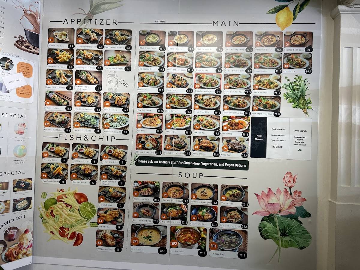 Menu at Somtum Thai Restaurant Levin, Levin
