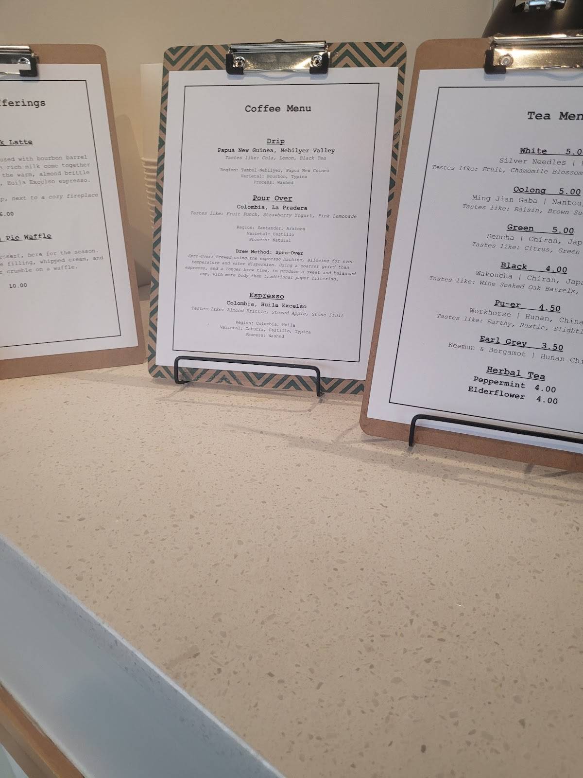 Menu at Sonder Coffee Bar - by Red Engine Coffee Roasters, Lethbridge