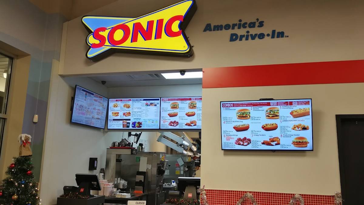 Menu at Sonic Drive-In fast food, Cave City