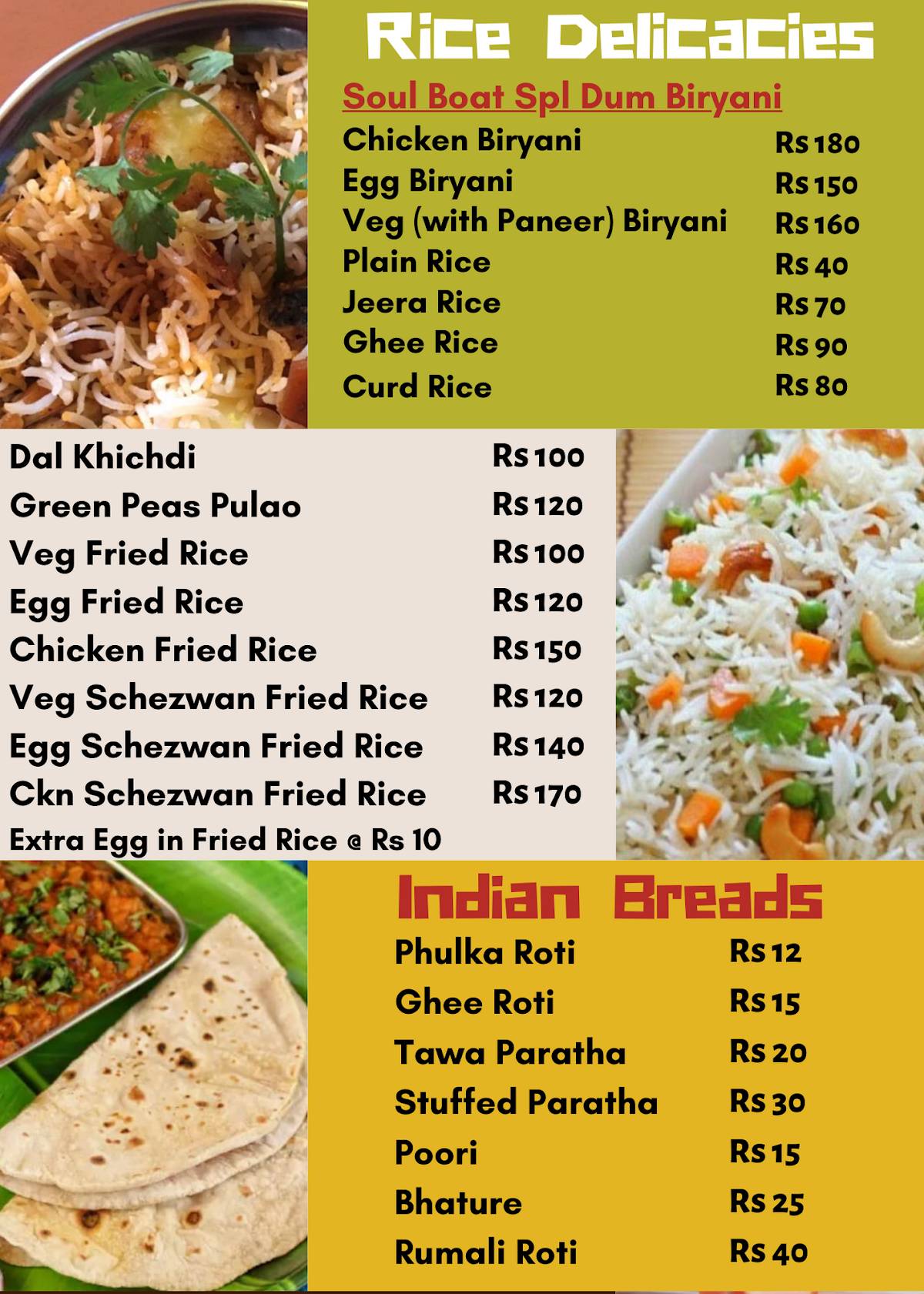 Menu at Soul Boat, Mysuru, 291-CA