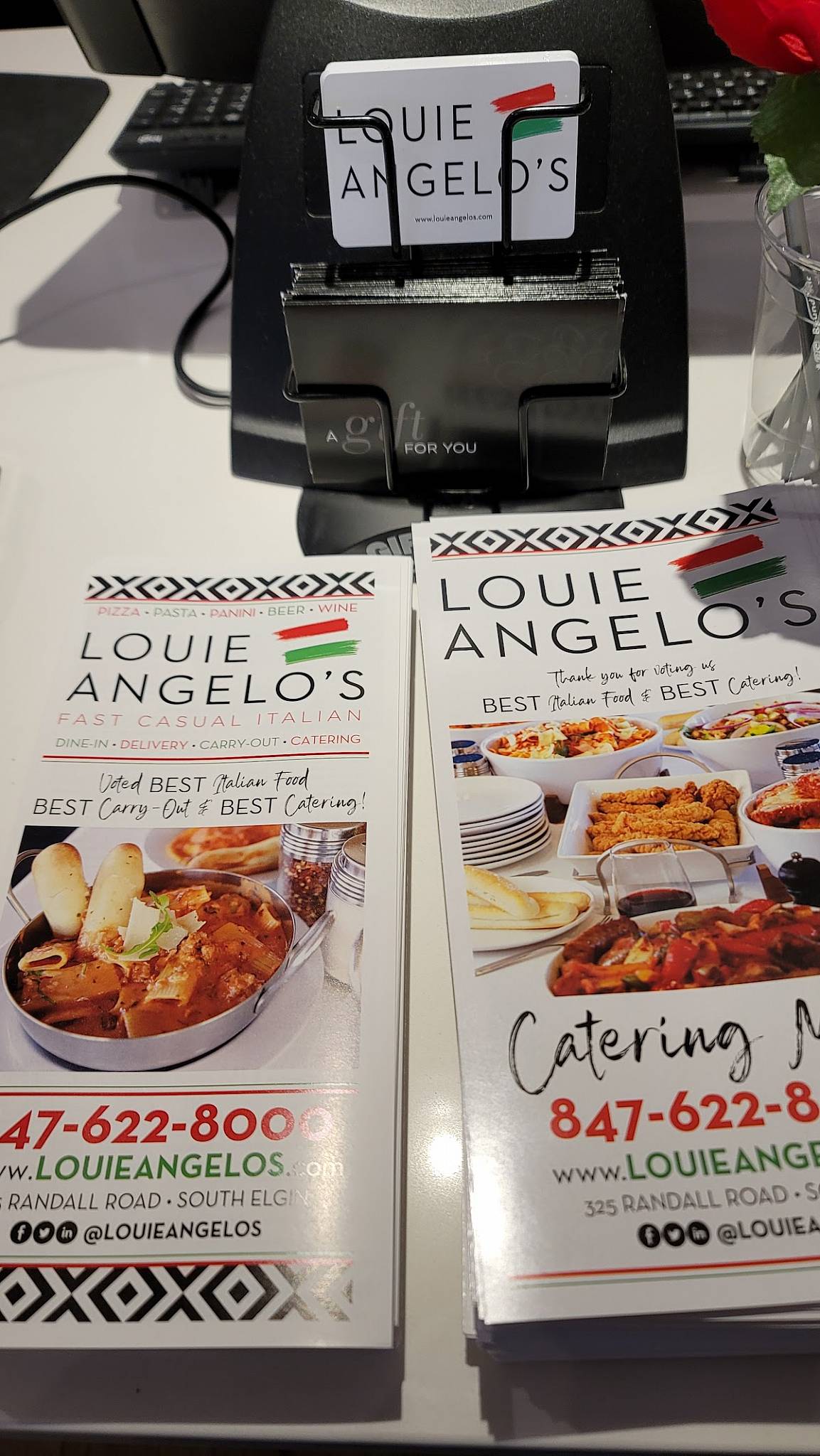 Menu at Louie Angelo's Fast Casual Italian pizzeria, South Elgin