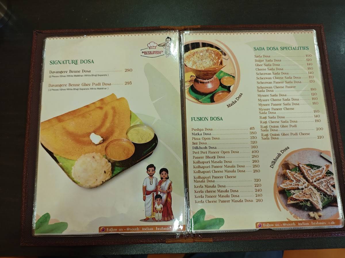 Menu at South Indian Brahmin Cafe, Mumbai, 6
