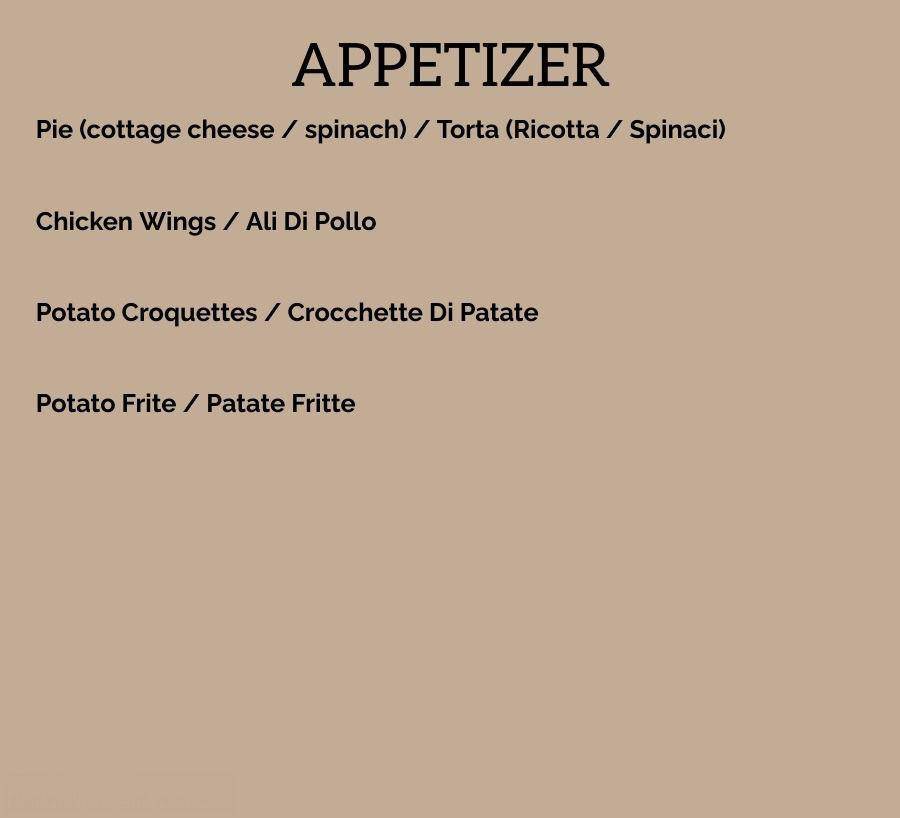 Menu at Spaghetti Junction restaurant, Saint Paul's Bay