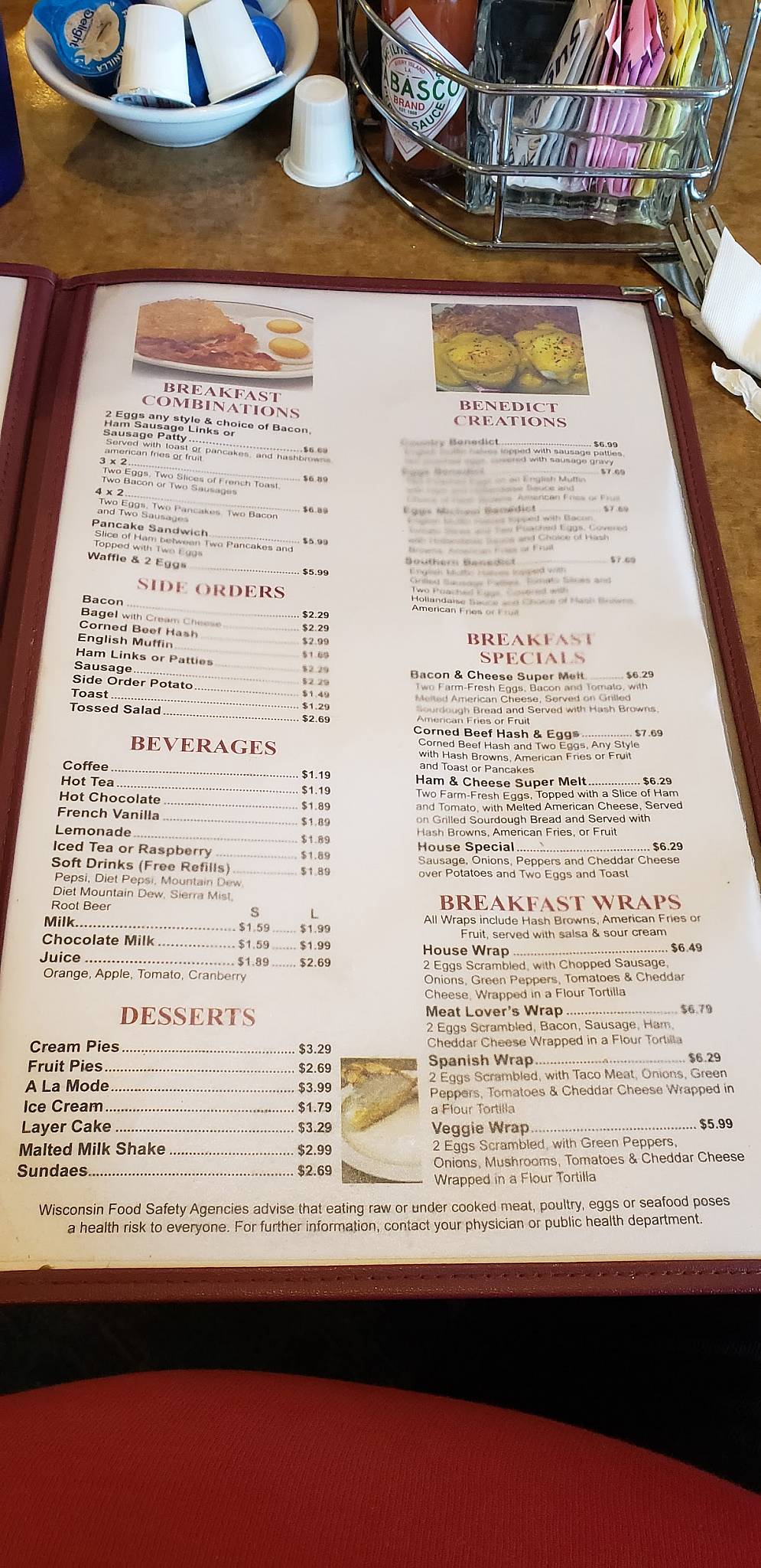 Menu at Sparta Family Restaurant, Sparta