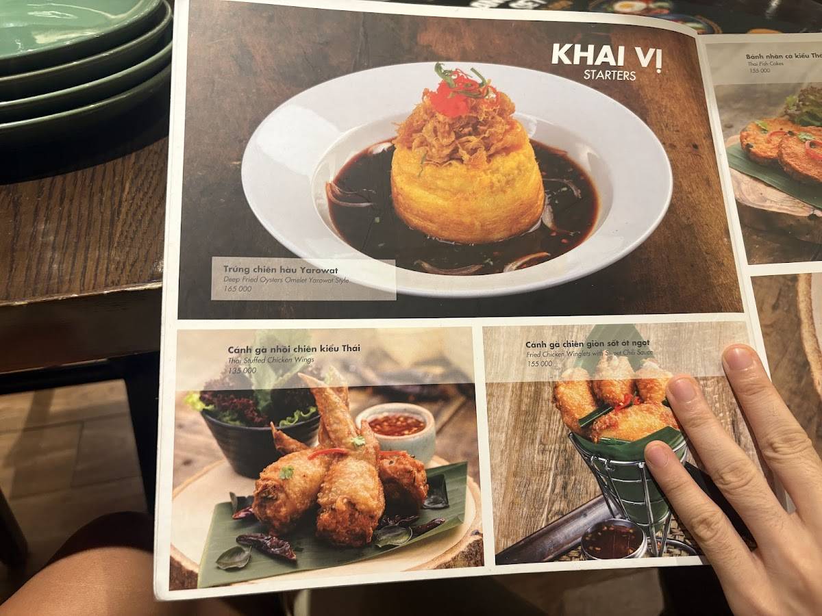 Menu at Spice Temple restaurant, Ho Chi Minh City, Crescent Mall