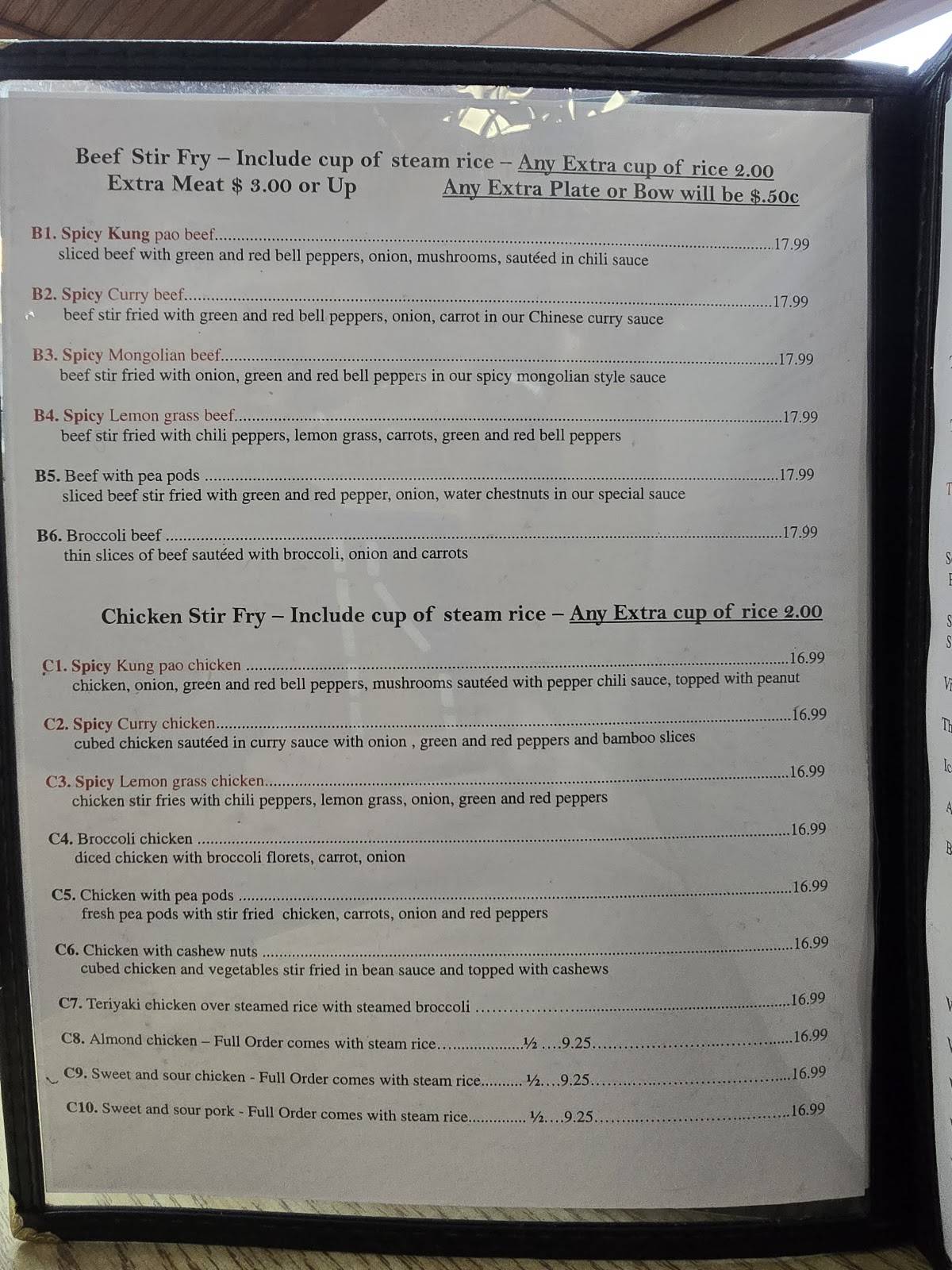 Menu at Three Sisters Restaurant, Spokane Valley, E Sprague Ave