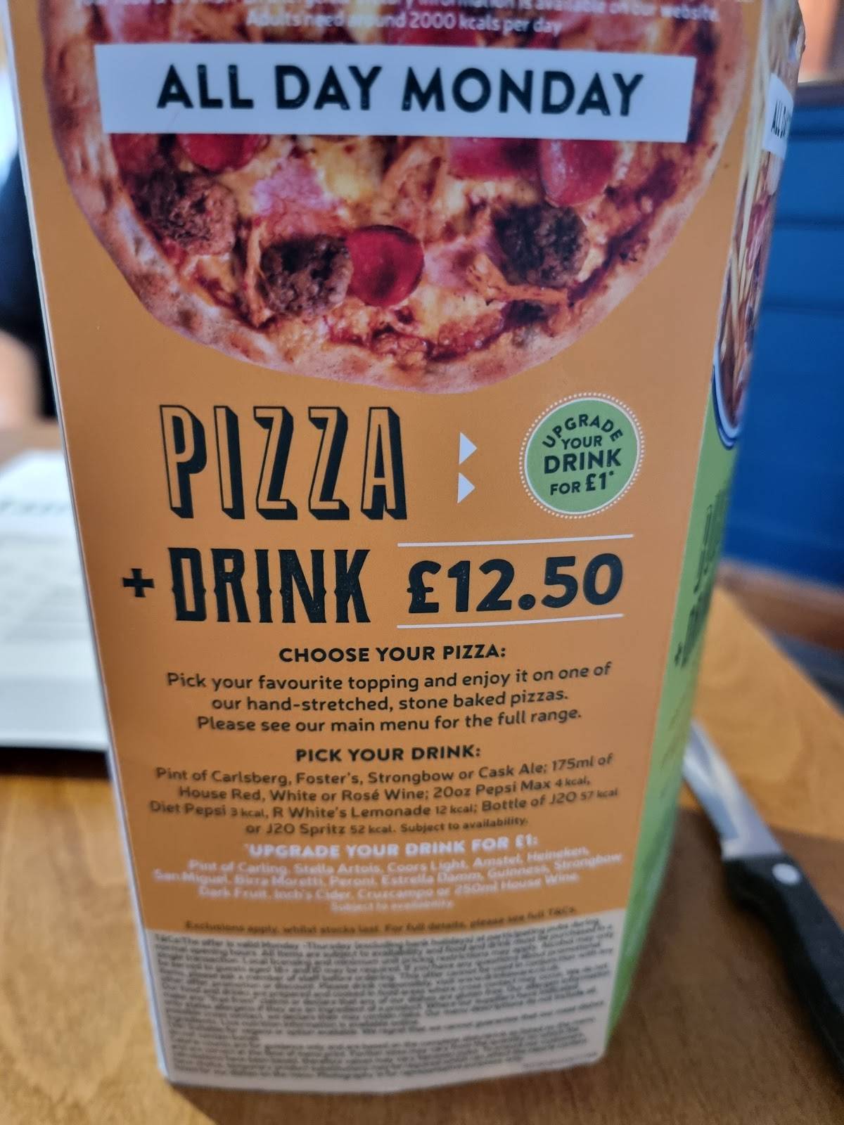 Menu at Spring Tide pub & bar, Lowestoft