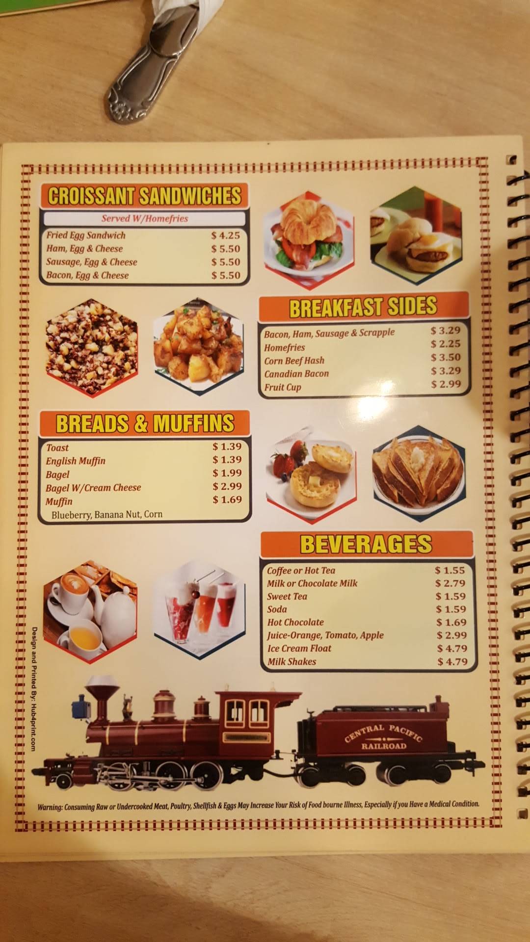 Menu at Squeaky Rail Diner restaurant, Enola, 505 N Enola Rd