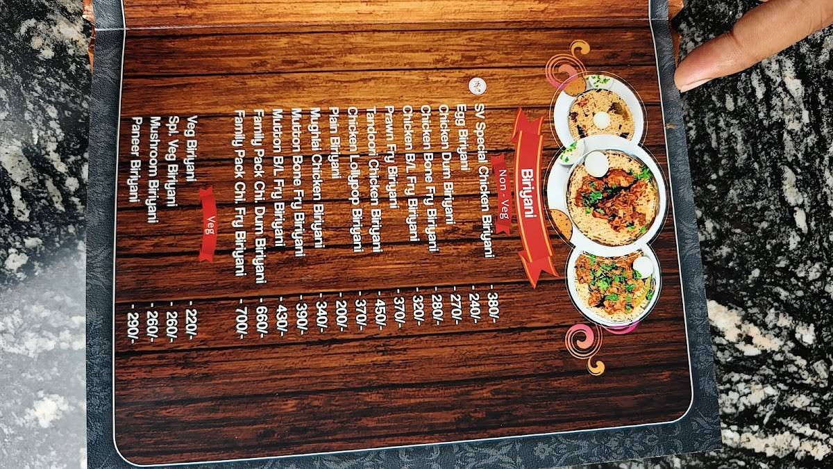 Menu at Sri Vengamamba Punjabi Family Daba, Nellore, 9XXG+64P