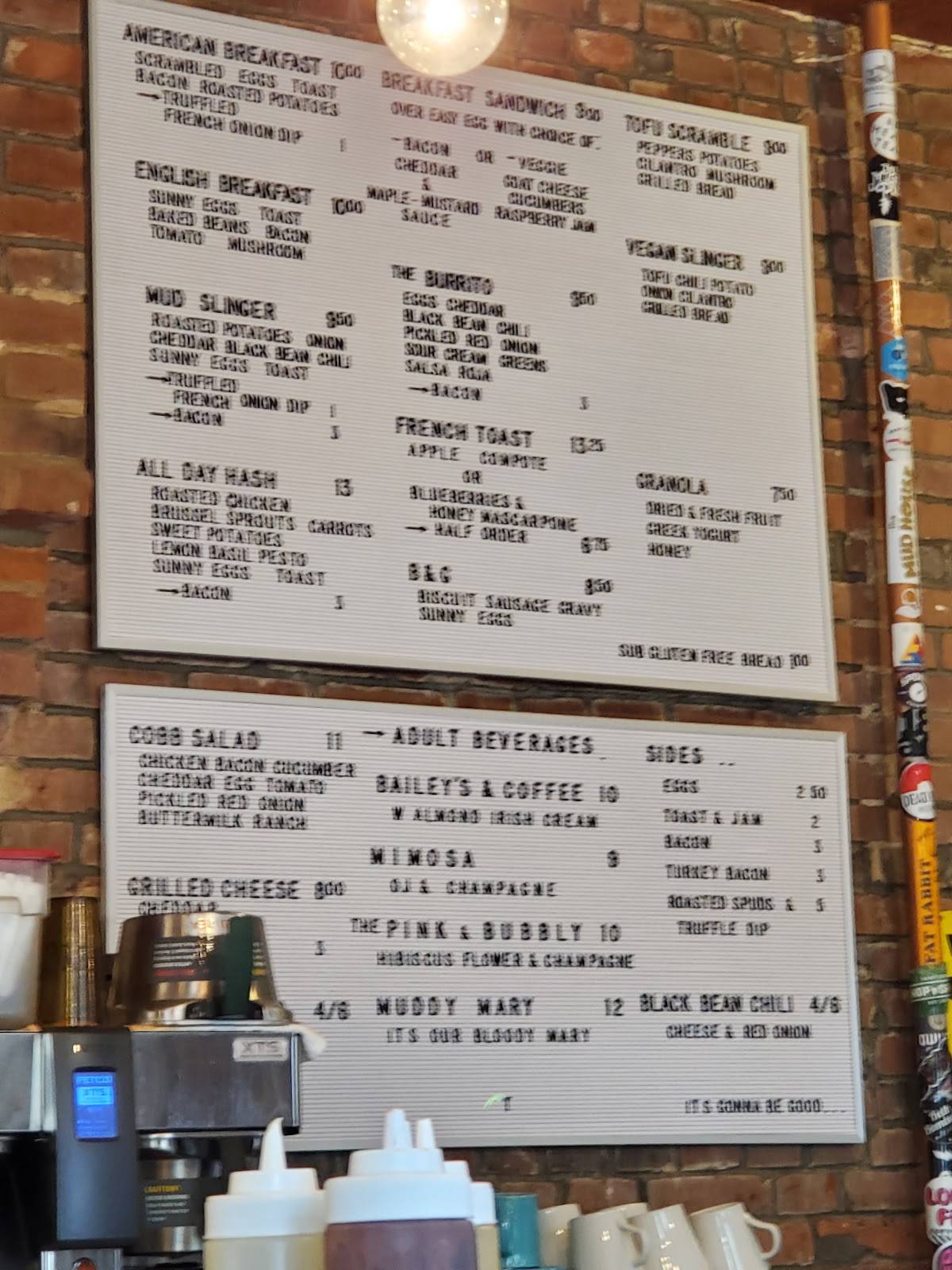 Menu at The Mud House cafe, St. Louis
