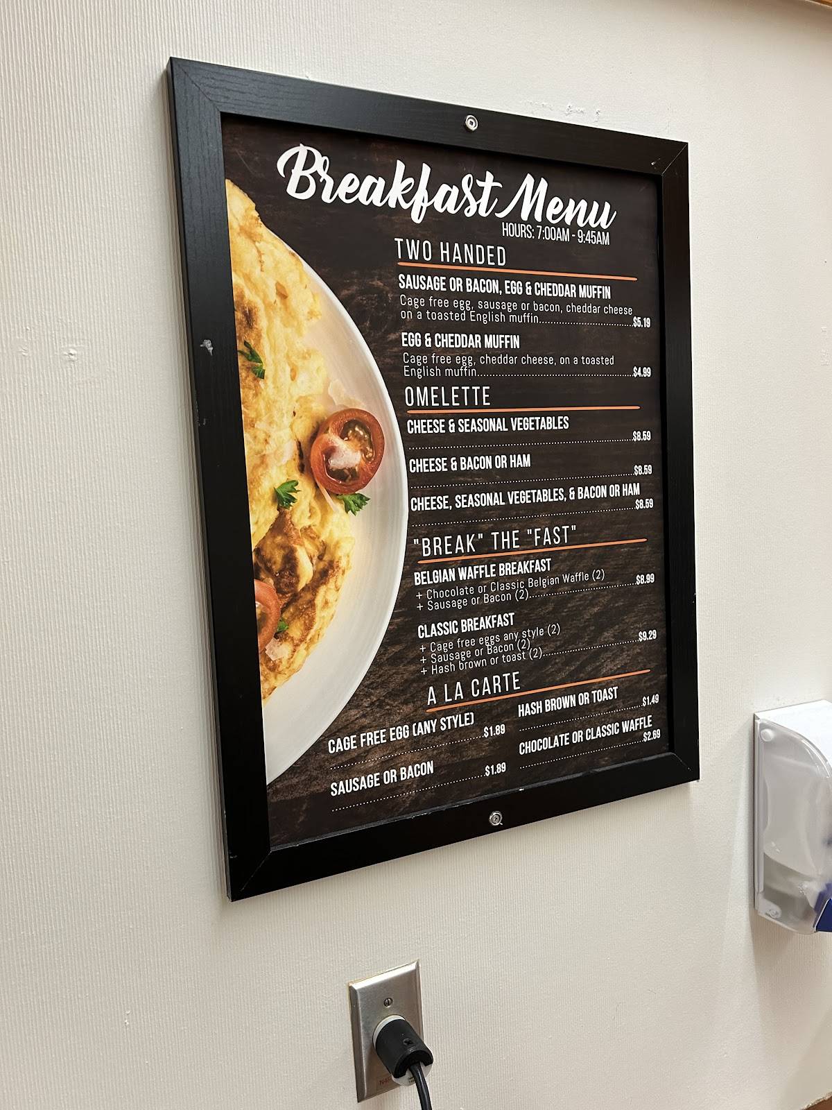 Menu at St. Paul's Hospital Cafeteria, Vancouver