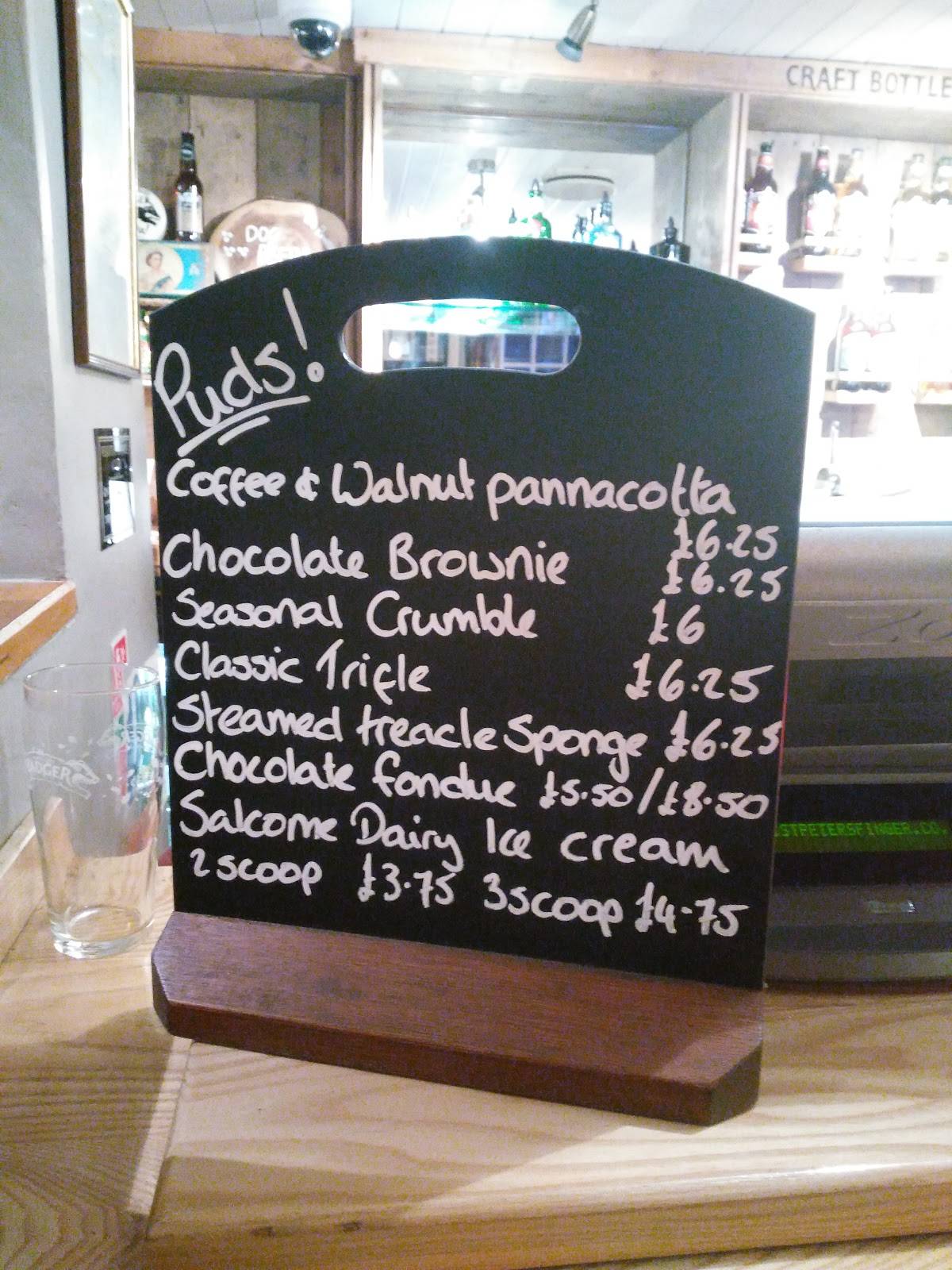Menu at St Peters Finger pub & bar, Poole