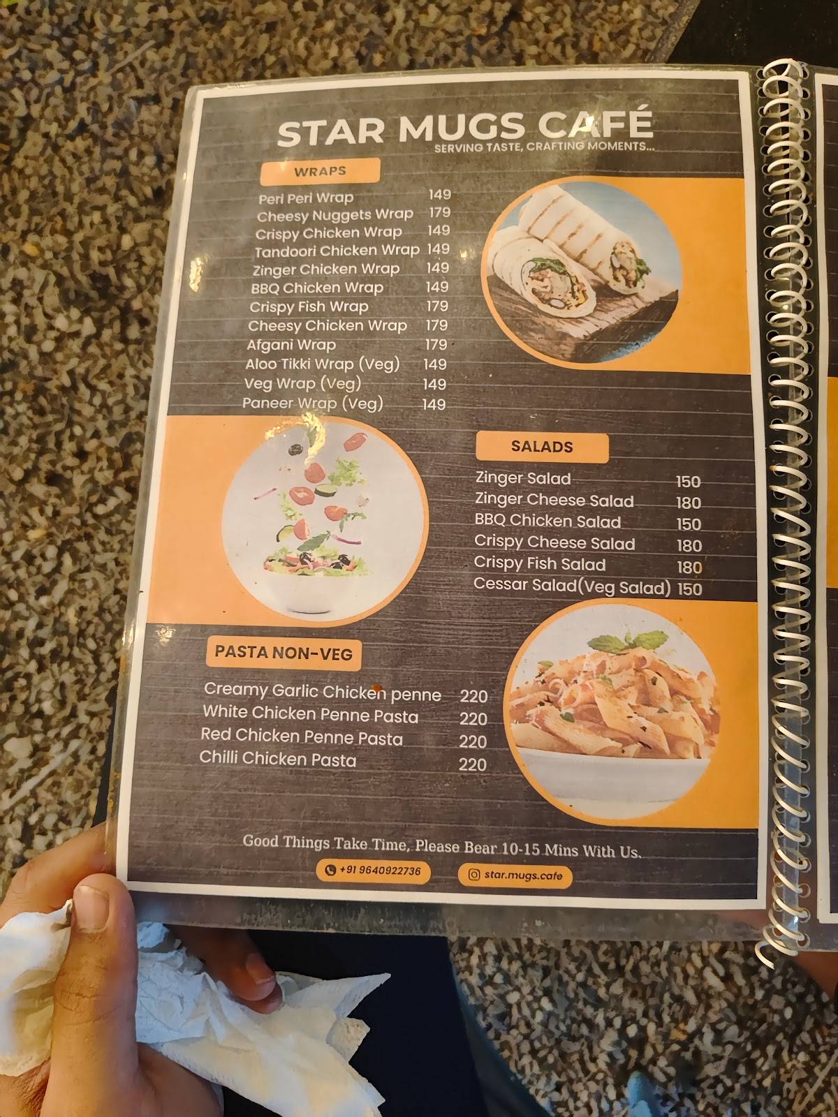 Menu at Star Mugs Cafe, Mahbubnagar