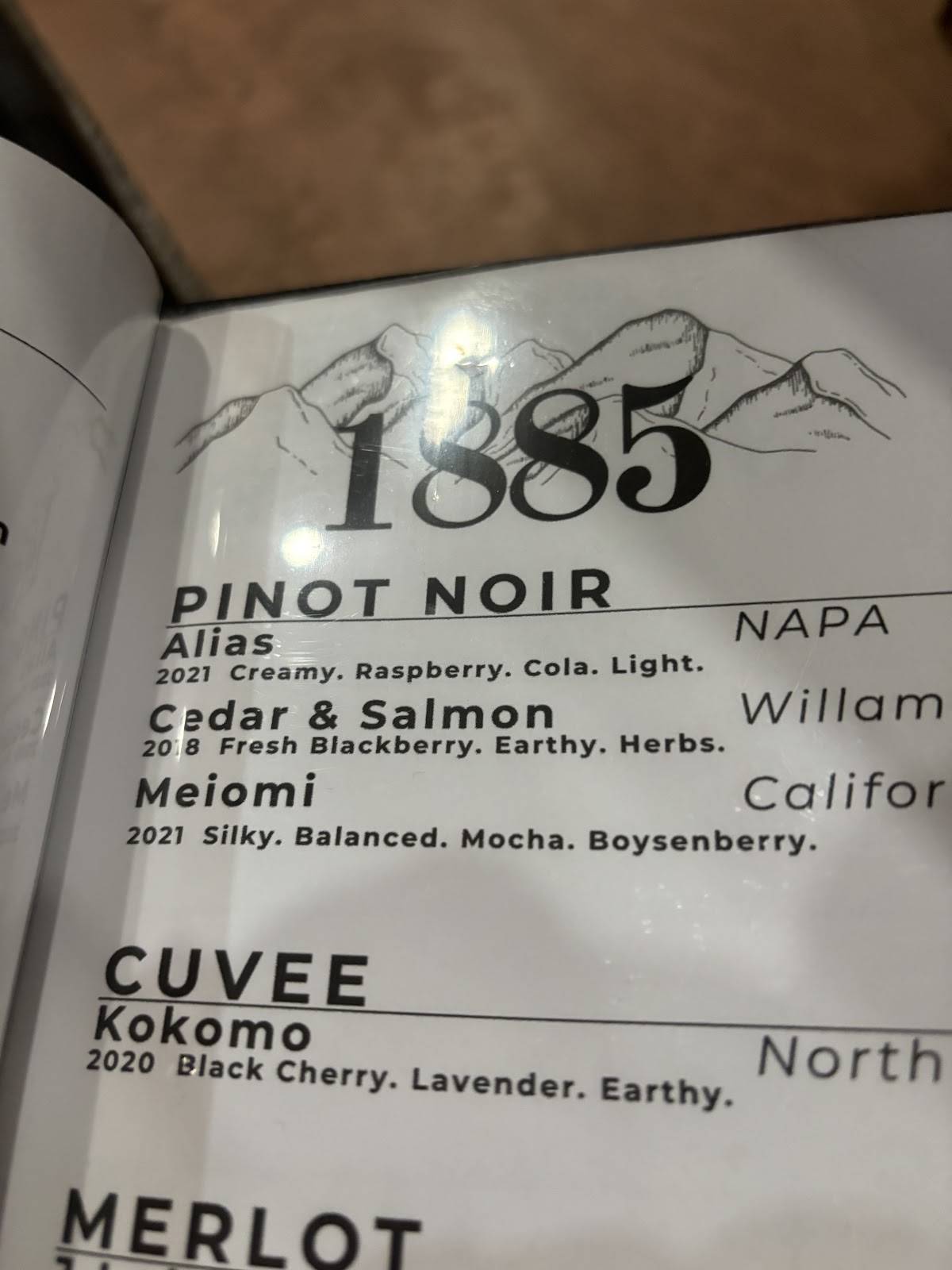Menu at 1885 Steakhouse & Saloon, Hill City