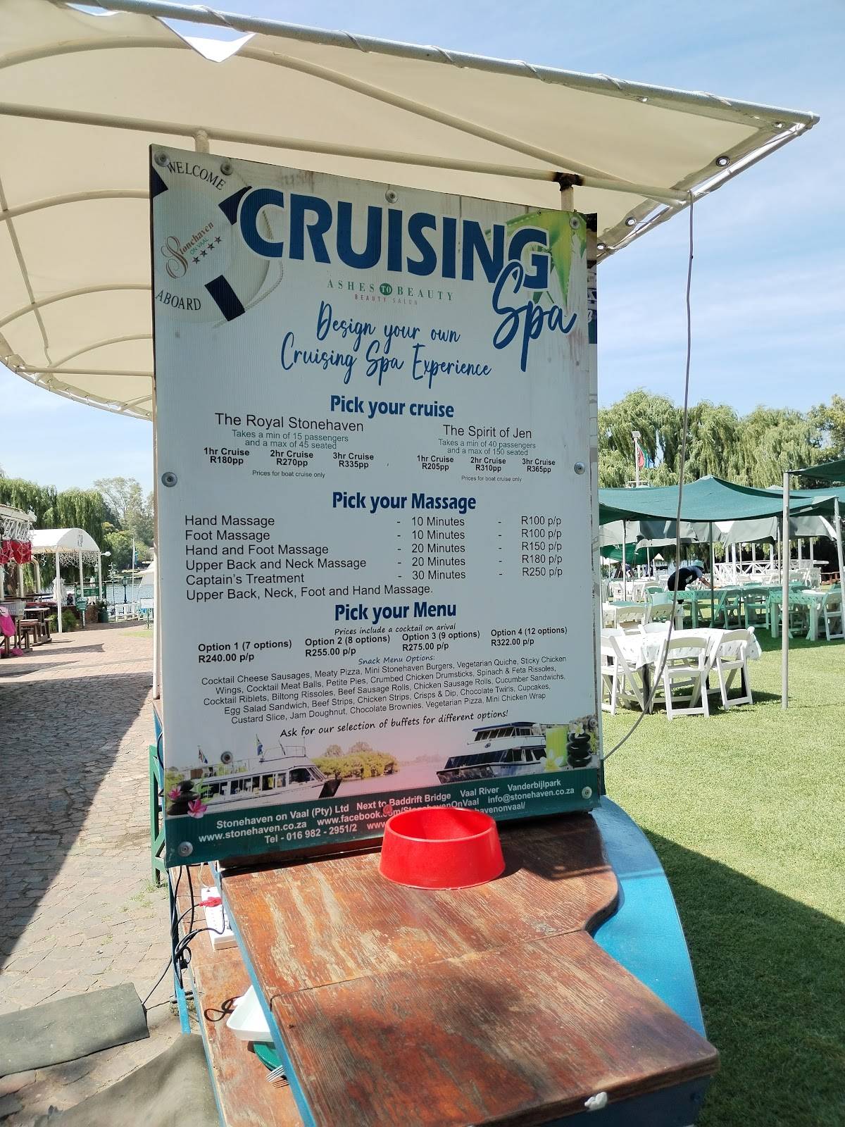Menu at Stonehaven on Vaal restaurant, Vanderbijlpark