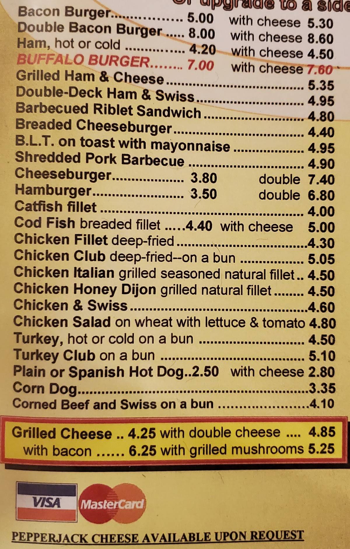 Menu at Streamliner Family Restaurant, Rochester