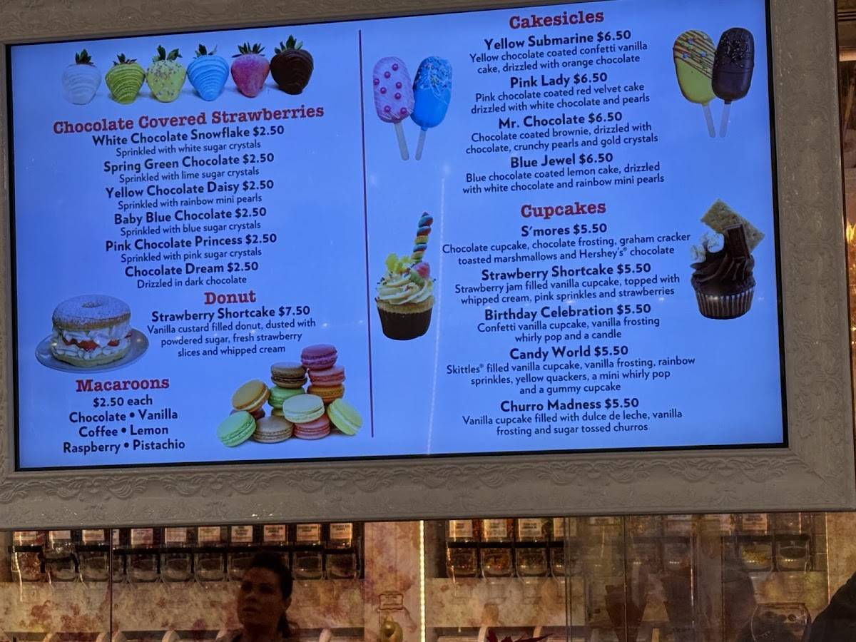 Menu at Sugar Factory - Dover desserts, Dover