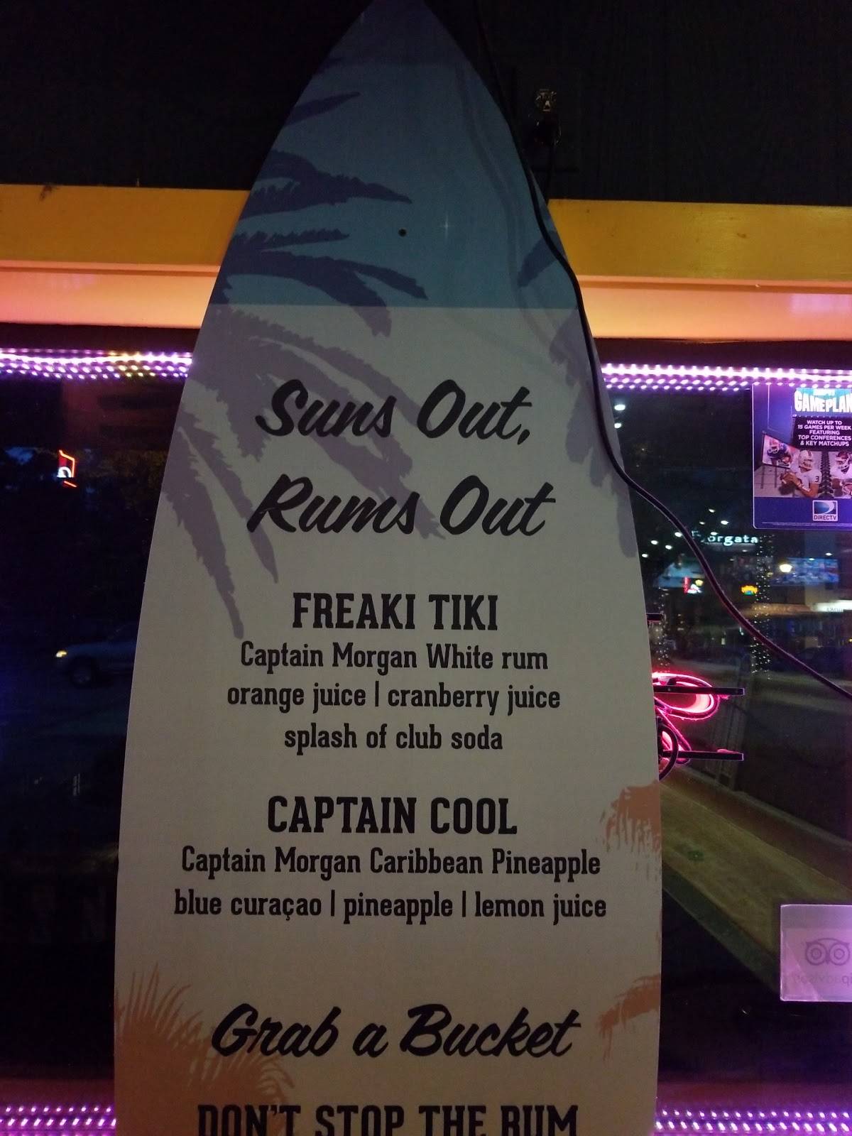 Menu at Sundown Restaurant and Sports Pub, Surfside Beach