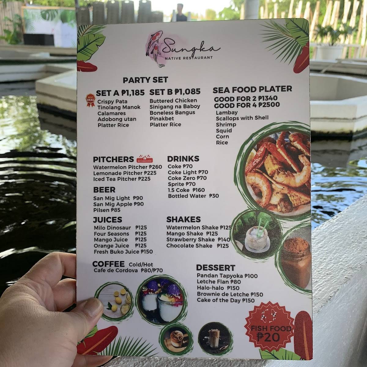 Menu at Sungka Native Restuarant restaurant, Cordova