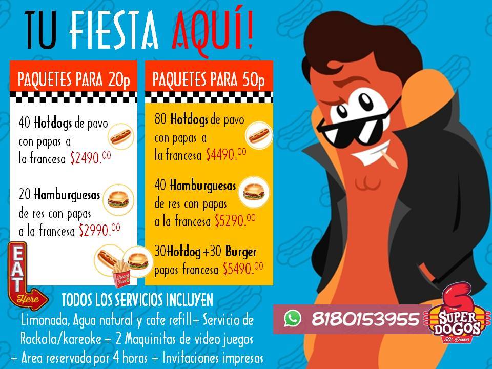 Carta del restaurante Super Dogos Hotdogs, Guadalupe, Local 2 Plaza ...