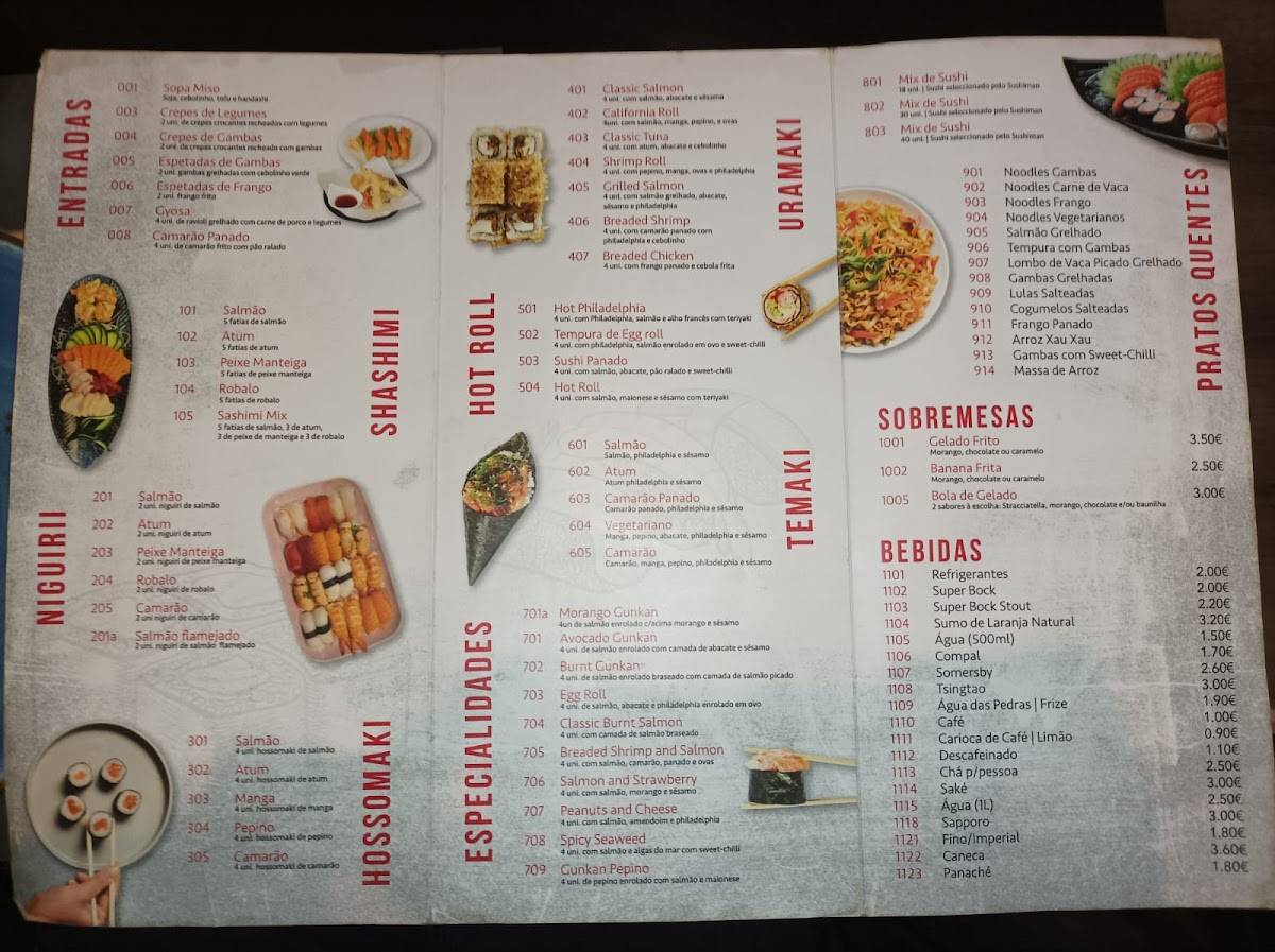 Menu em Restaurante Japonês - SUSHI HOUSE RESTAURANTE, Viseu