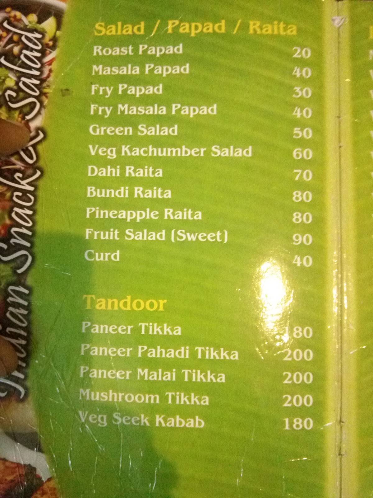 Menu at Swad Anand Family Restaurant, India