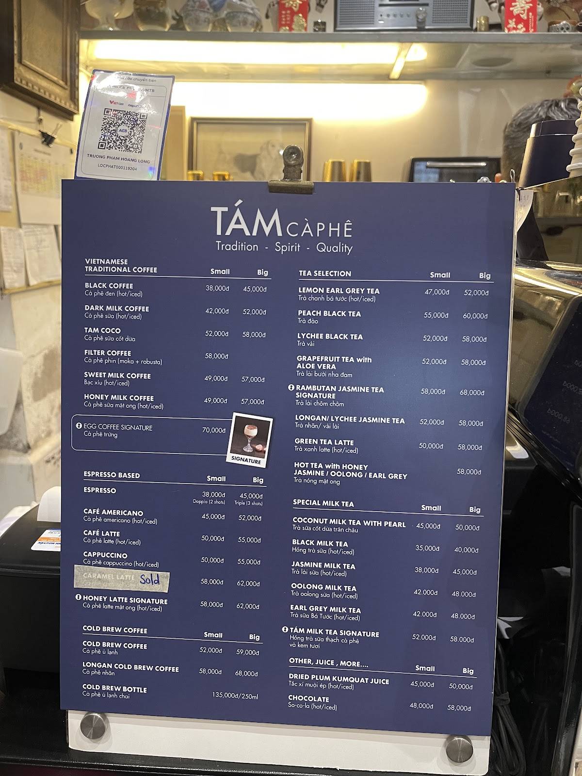 Menu at TAM COFFEE ( TÁM C À P H Ê ) restaurant, Ho Chi Minh City, 39 ...