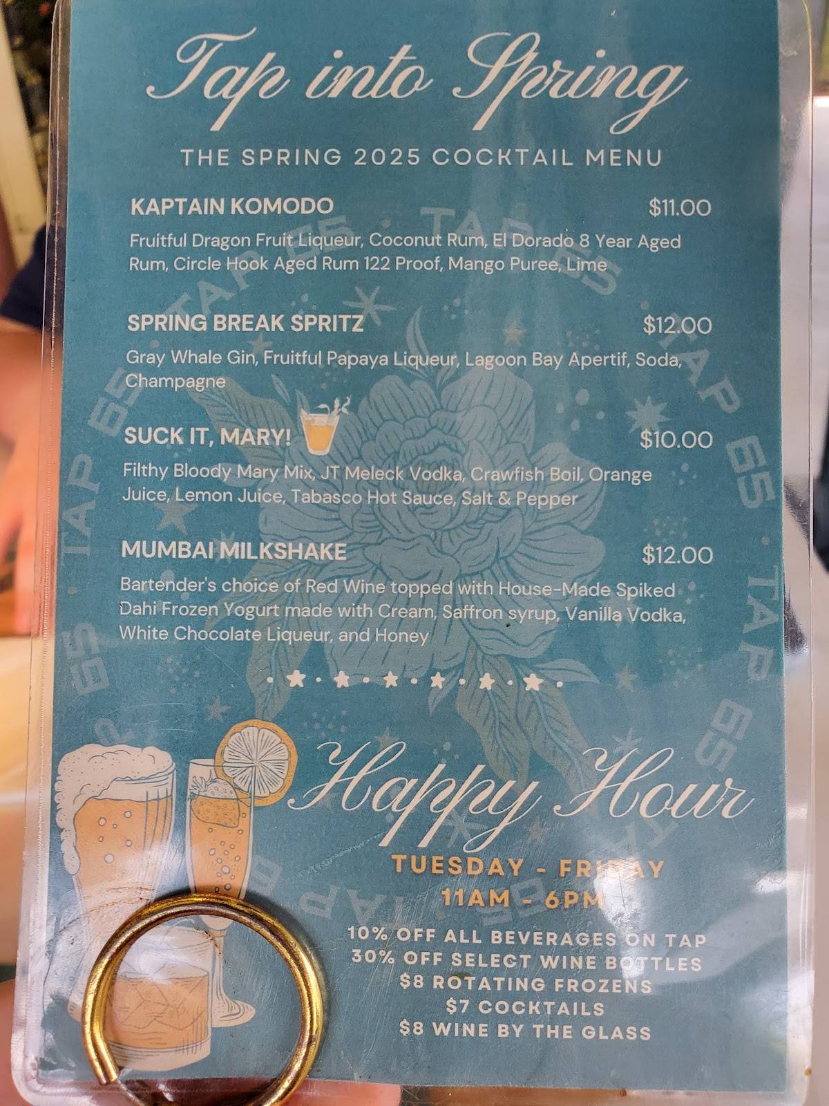 Menu at TAP 65 Bar & Grill, Baton Rouge