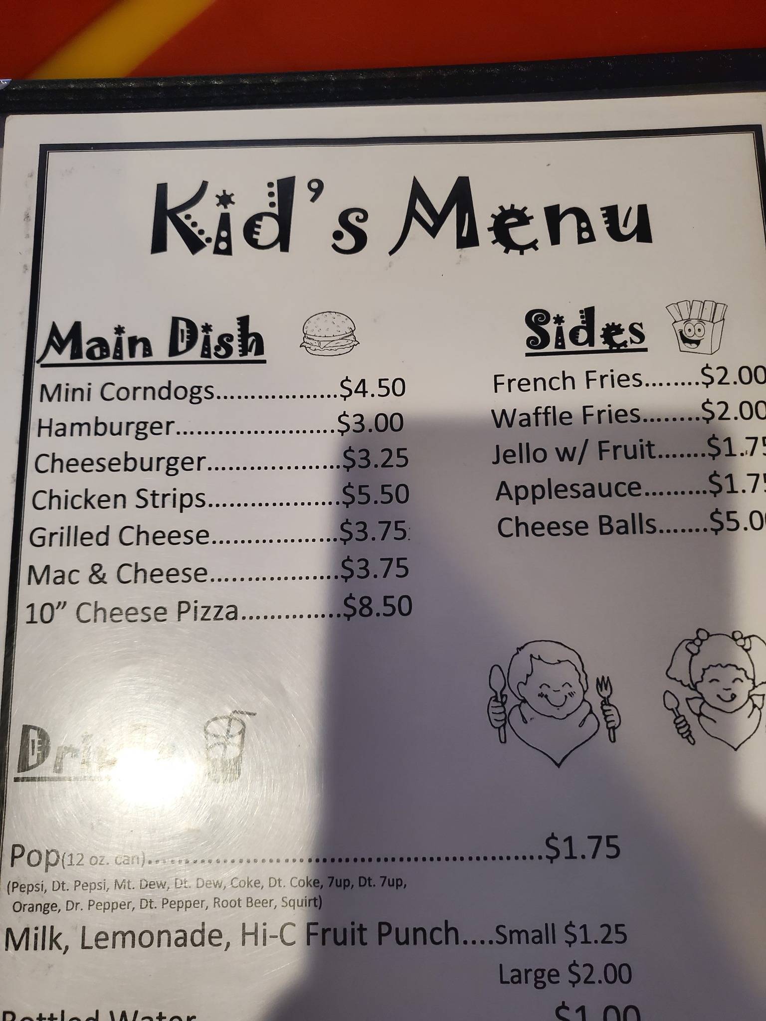 Menu at TC's Tavern pub & bar, Brewster