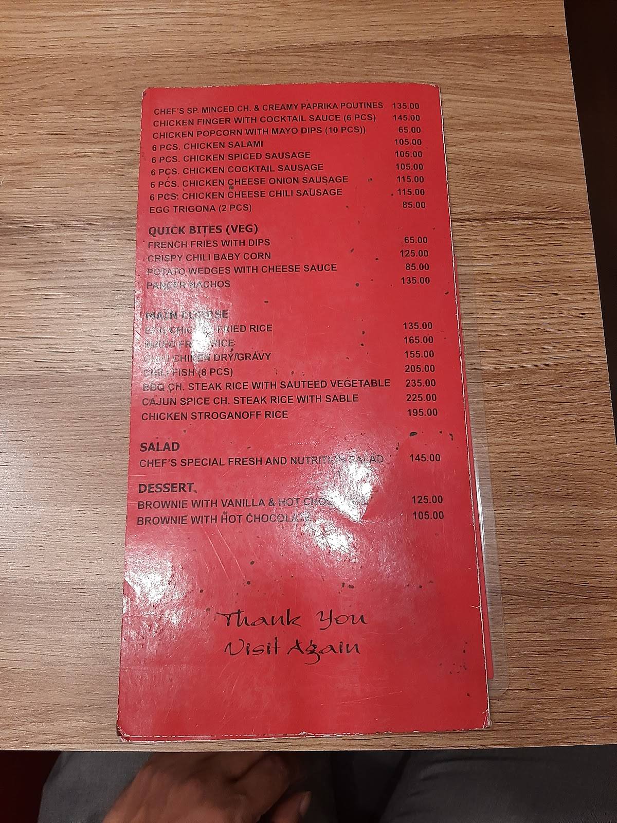 Menu at The Platform Cafe, Kolkata
