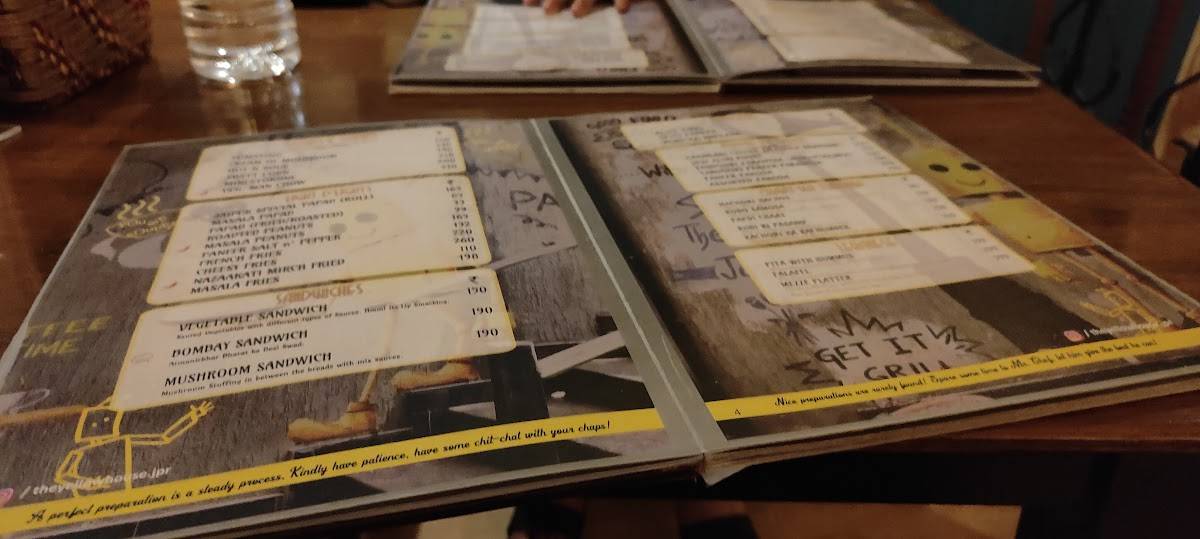 Menu at THE ROBOT RESTAURANT JAIPUR - THE YELLOW HOUSE Best Chinese and ...