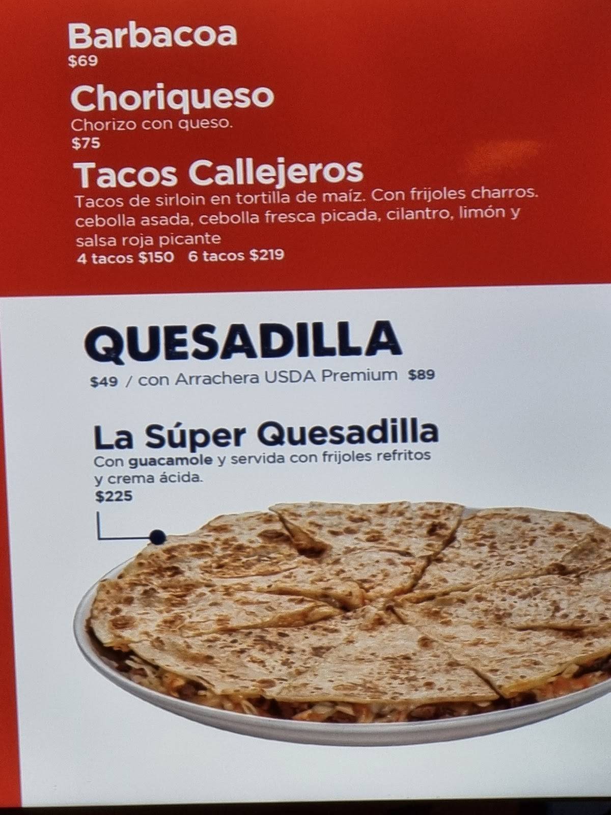 Carta del restaurante Taco Palenque, Monterrey, Carr Nacional 261