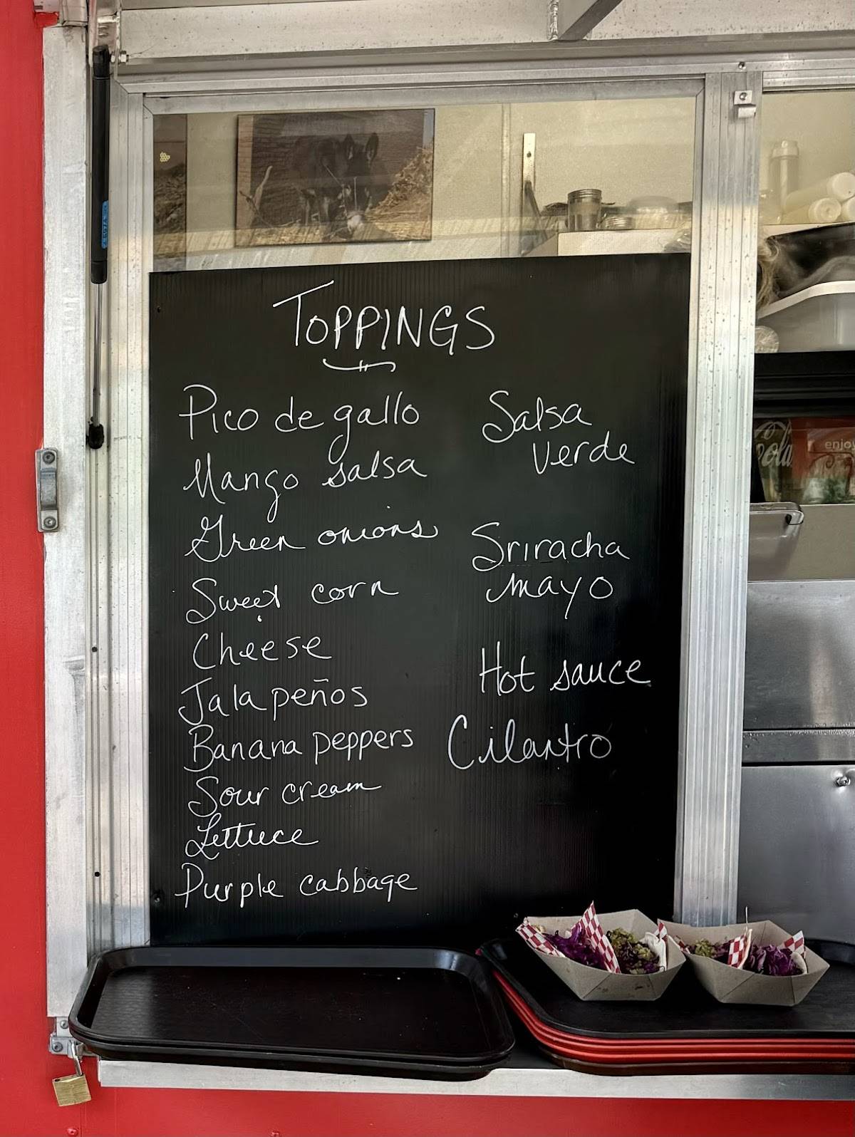 Menu at Taco Stop restaurant, Huntsville