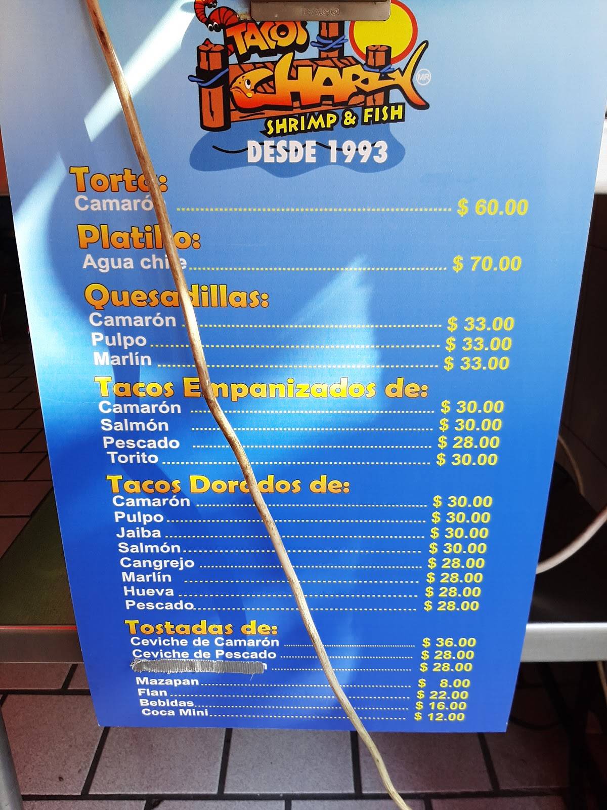 Carta del restaurante Tacos Charly, Guadalajara, C. Orozco y Berra 391