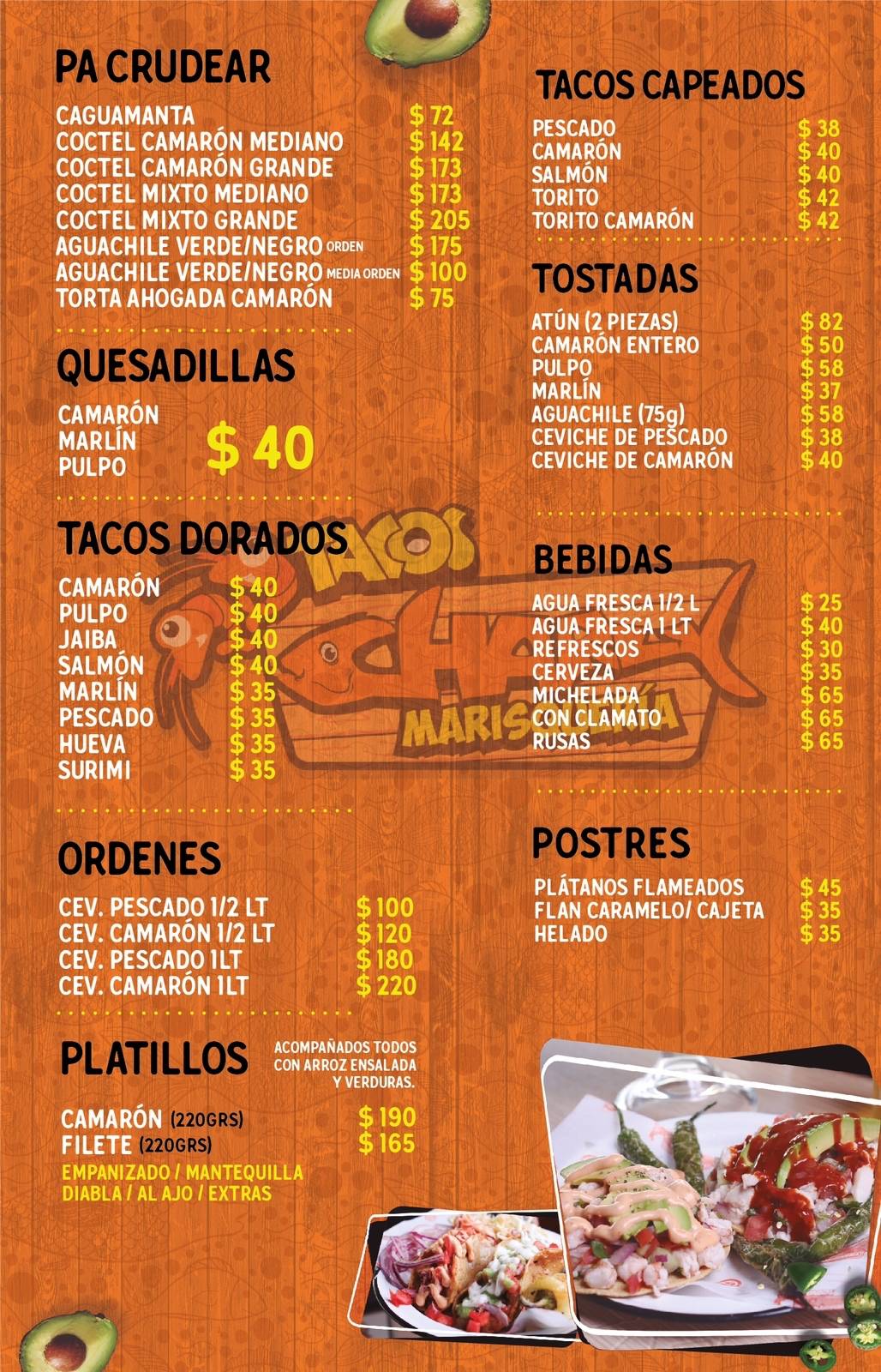 Menu at Tacos Charly Zona Real restaurant, Zapopan