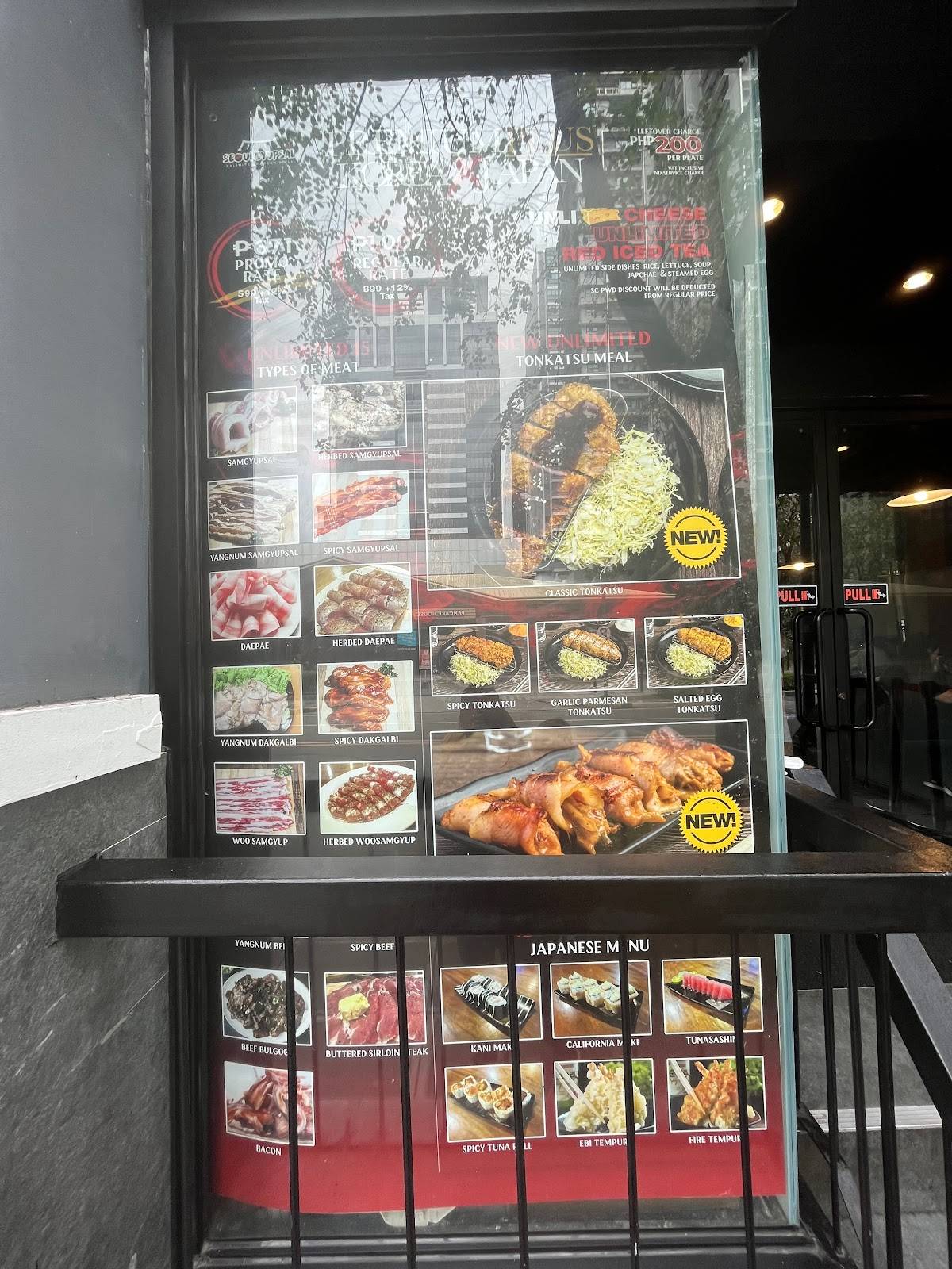 Menu at Seoulgyupsal BGC restaurant, Taguig