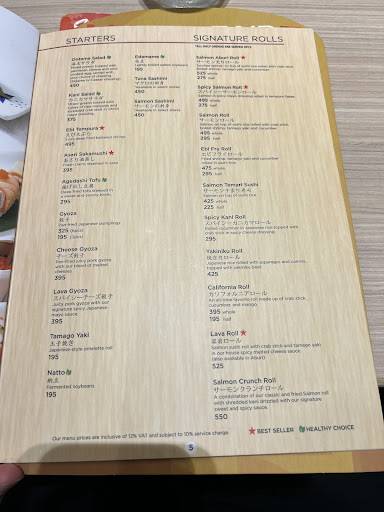 Menu at YAYOI One Bonifacio BGC restaurant, Taguig