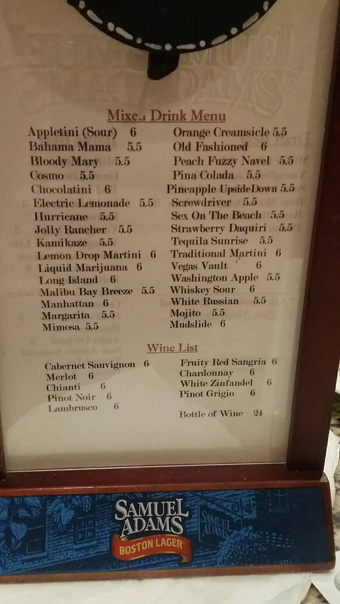 Menu at La Dolce Casa - DiMaggio's restaurant, Tamaqua