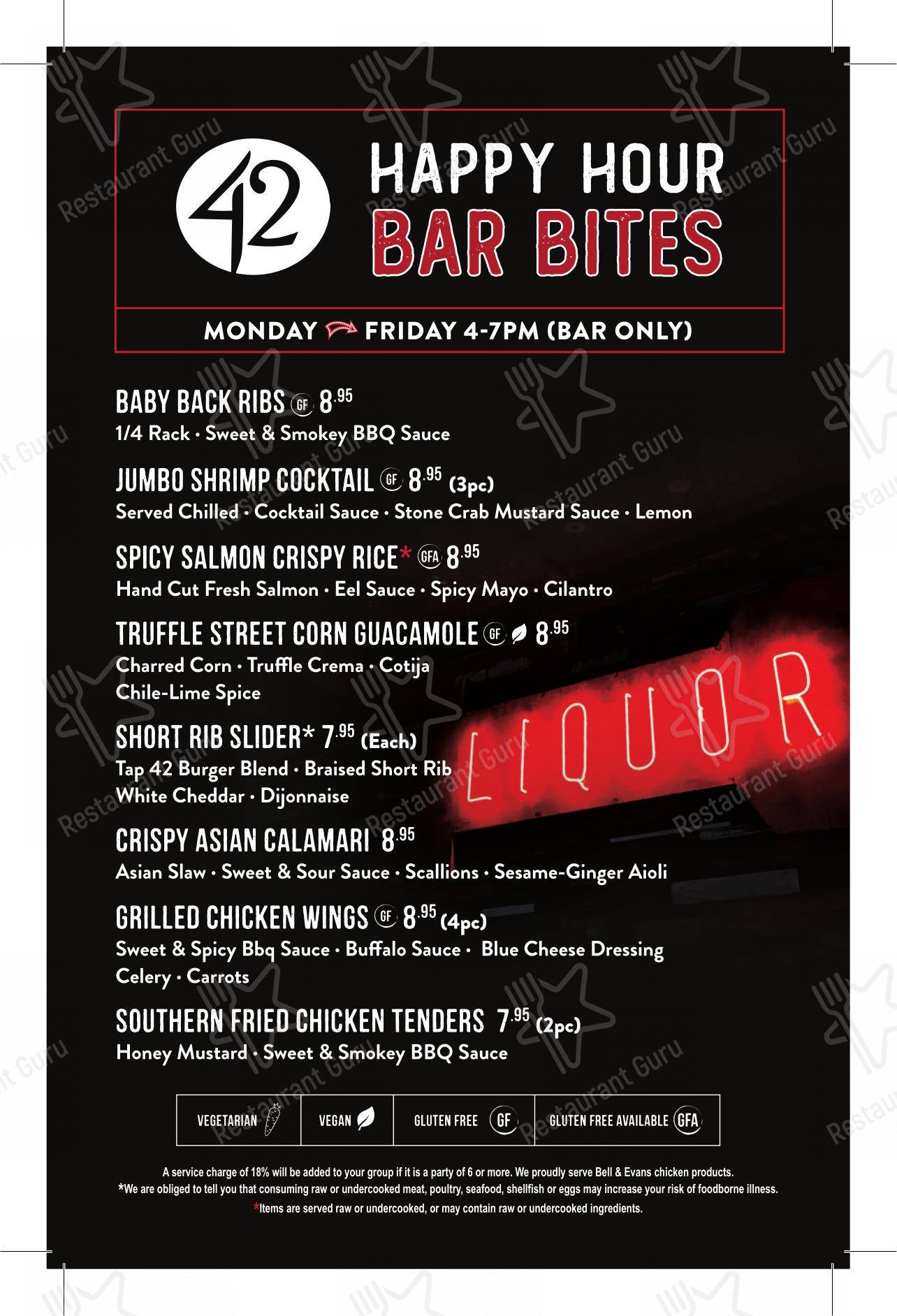 Menu at Tap 42 Craft Kitchen & Bar - Coral Gables, Coral Gables, 301 ...