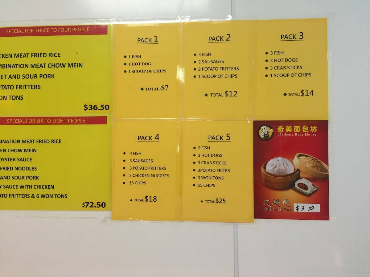 Menu at Double Happy Chinese Takeaways fast food, Taupo