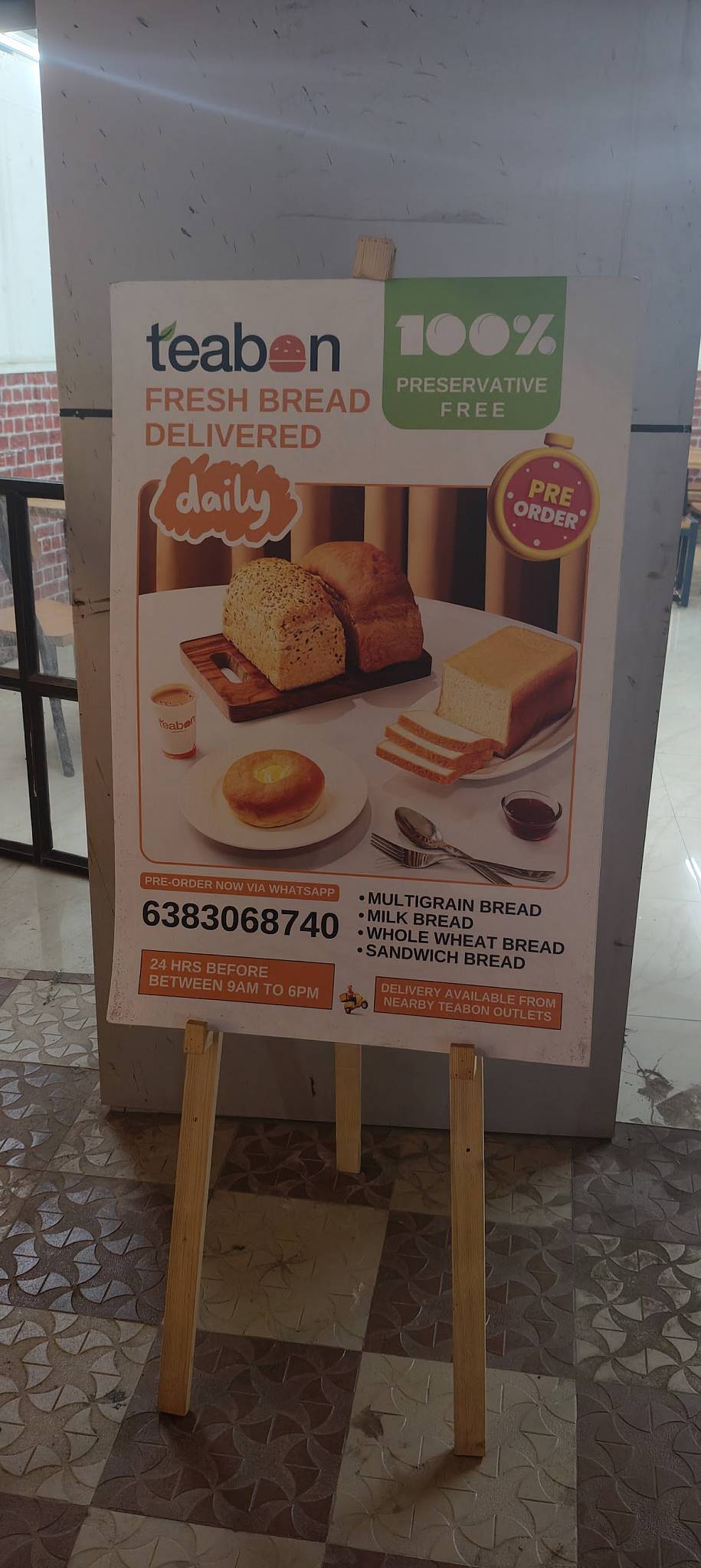 Menu at Teabon, Chennai, 21/9