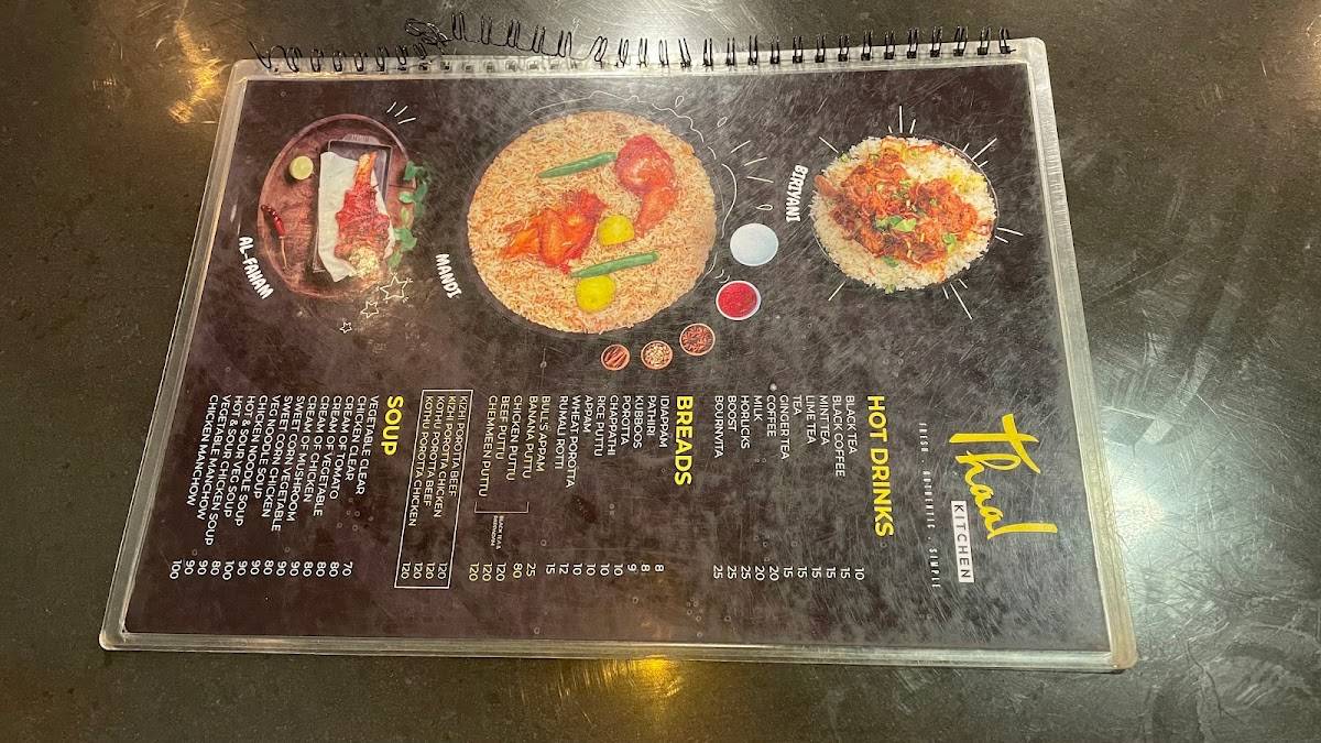 Menu at Thaal Kitchen, Kochi, +PCF