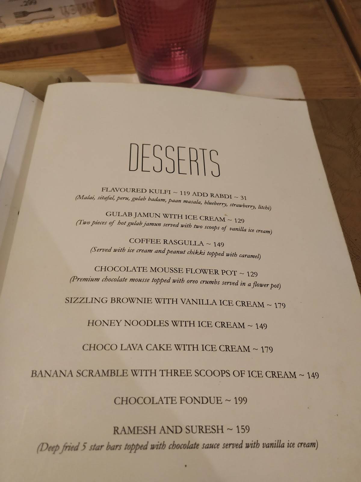 Menu at Family Tree, Thane, Shop no 4