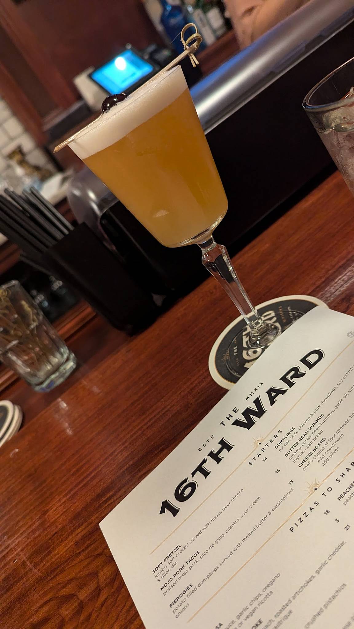 Menu at The 16th Ward pub & bar, Scranton
