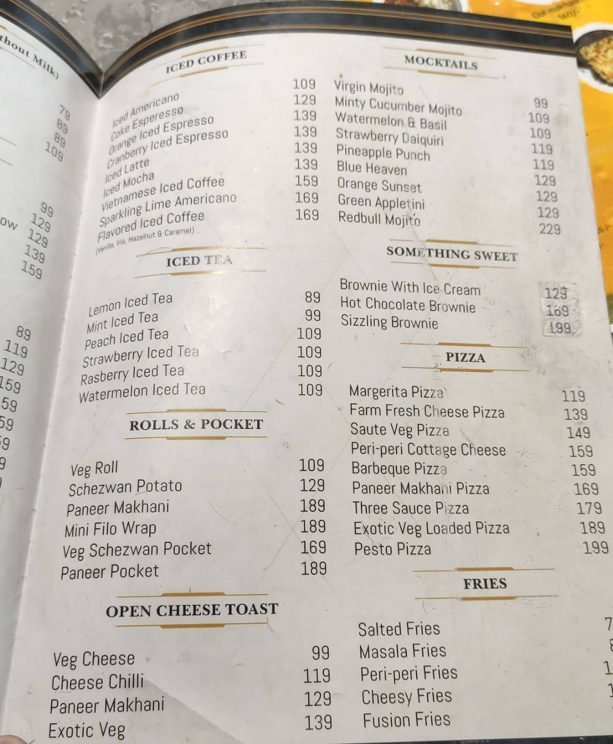 Menu at The AMP Cafe, Indore