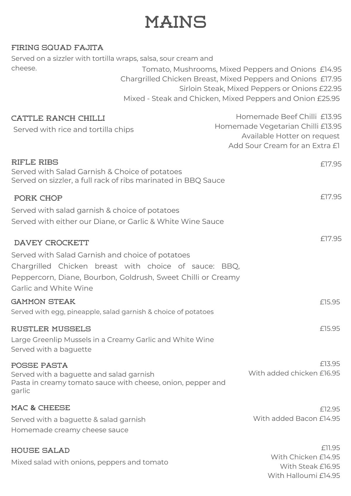 Menu at The Alamo pub & bar, Ryde, 5 Esplanade