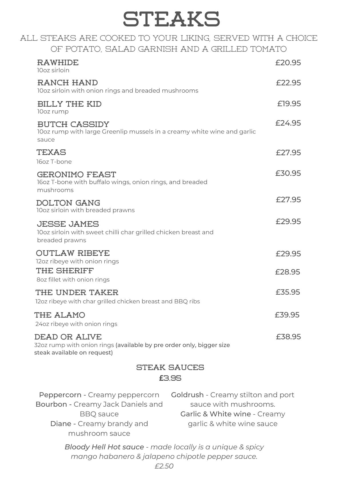 Menu at The Alamo pub & bar, Ryde, 5 Esplanade