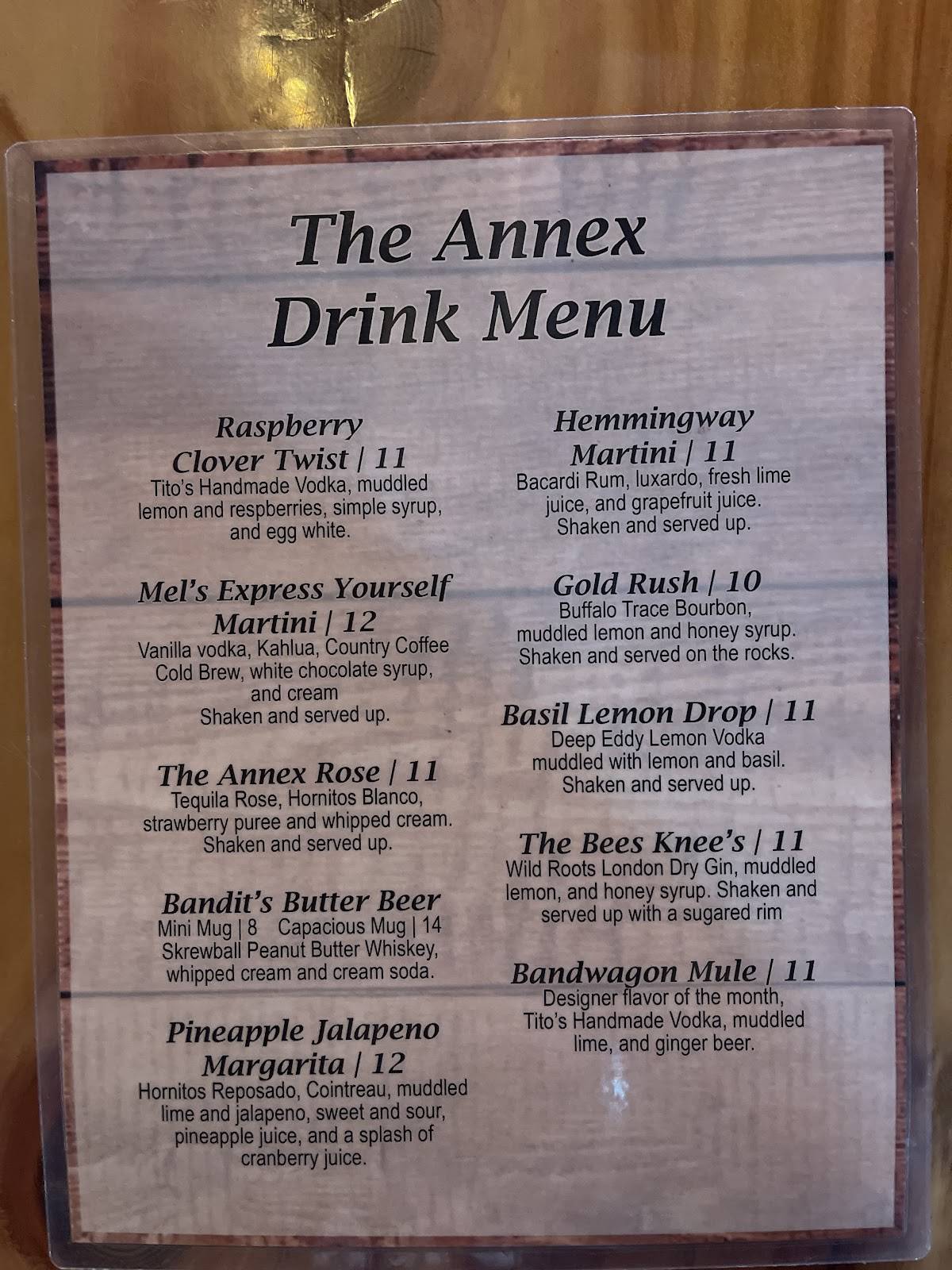 Menu at The Annex pub & bar, Gresham